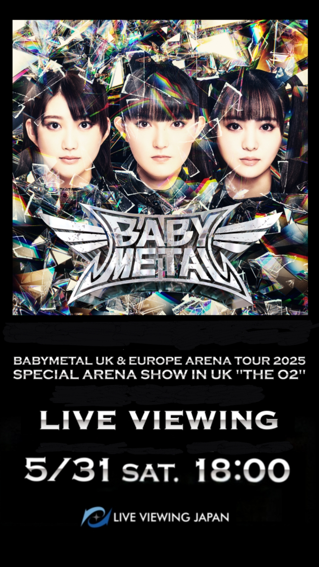 BABYMETAL Arena Tour 2025 in London Live Viewing